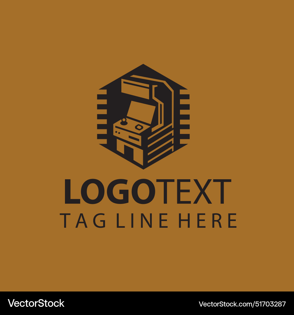 Gaming machine logo Royalty Free Vector Image - VectorStock