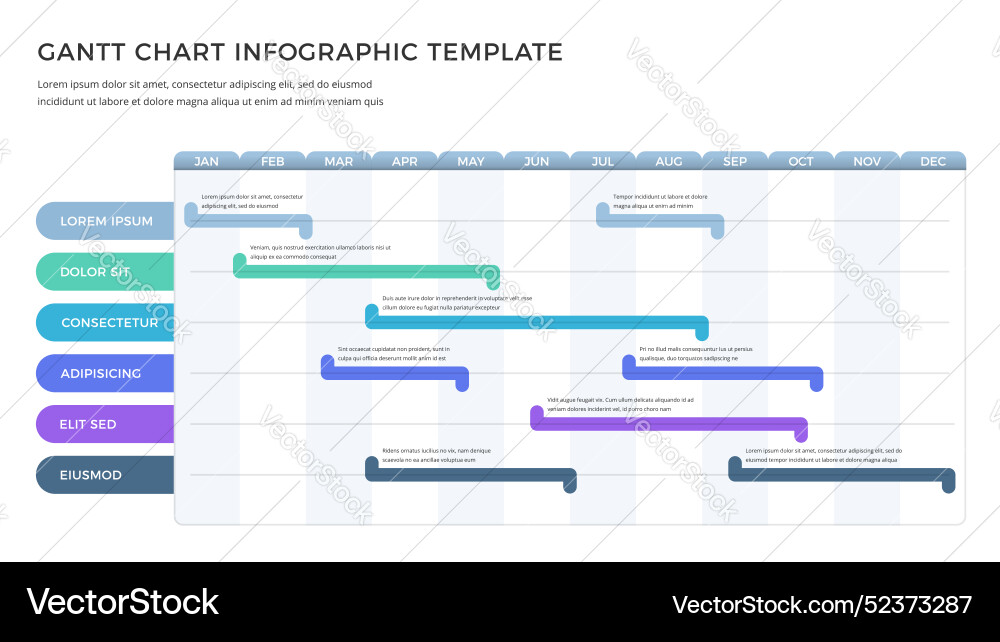 Gantt chart Royalty Free Vector Image - VectorStock