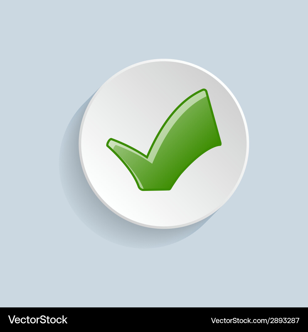 Green checkmark Royalty Free Vector Image - VectorStock