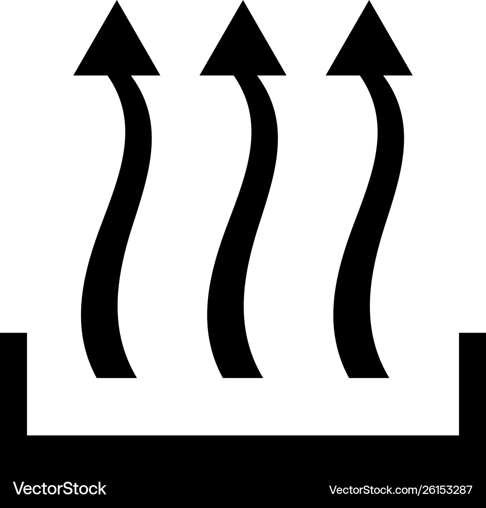 Heat Up Three Arrows Icon Royalty Free Vector Image