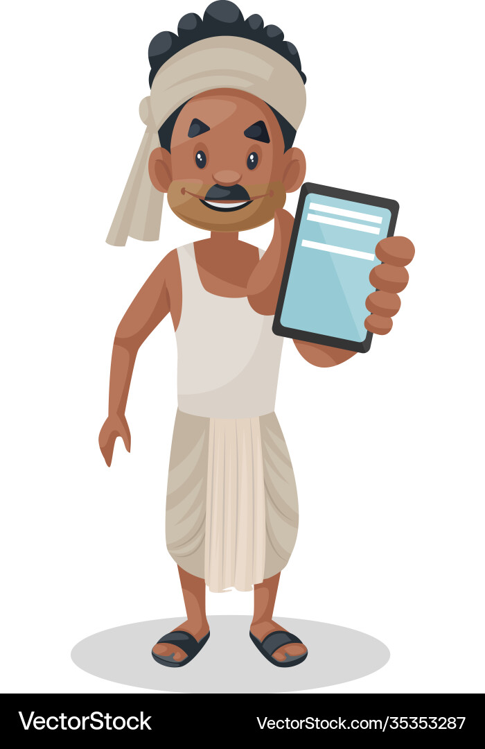 Indian bihari man Royalty Free Vector Image - VectorStock