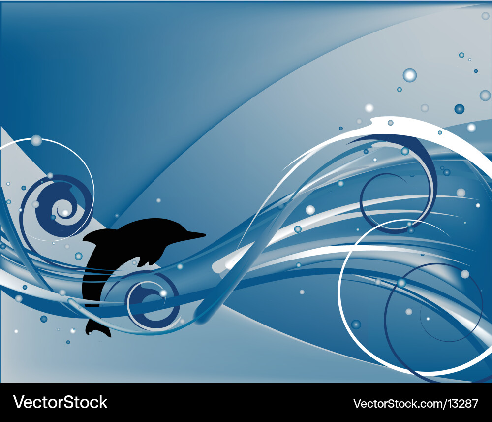 Jumping dolphin Royalty Free Vector Image - VectorStock