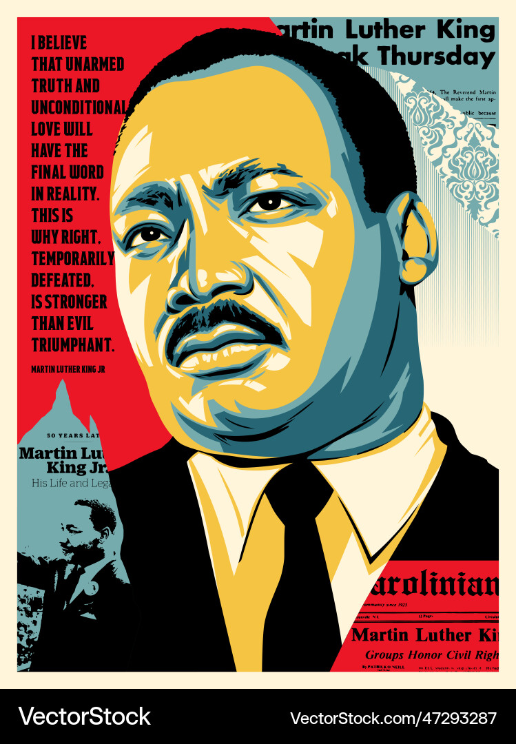 Mlk legacy Royalty Free Vector Image - VectorStock