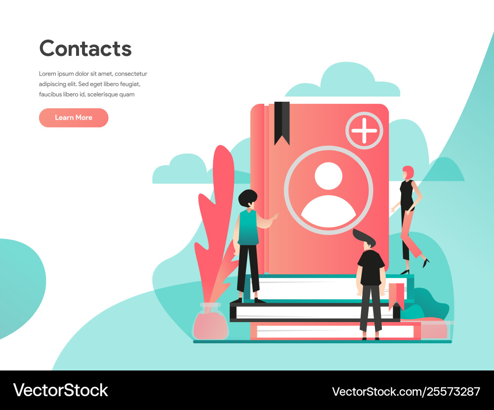 Phone contacts concept modern flat design Vector Image