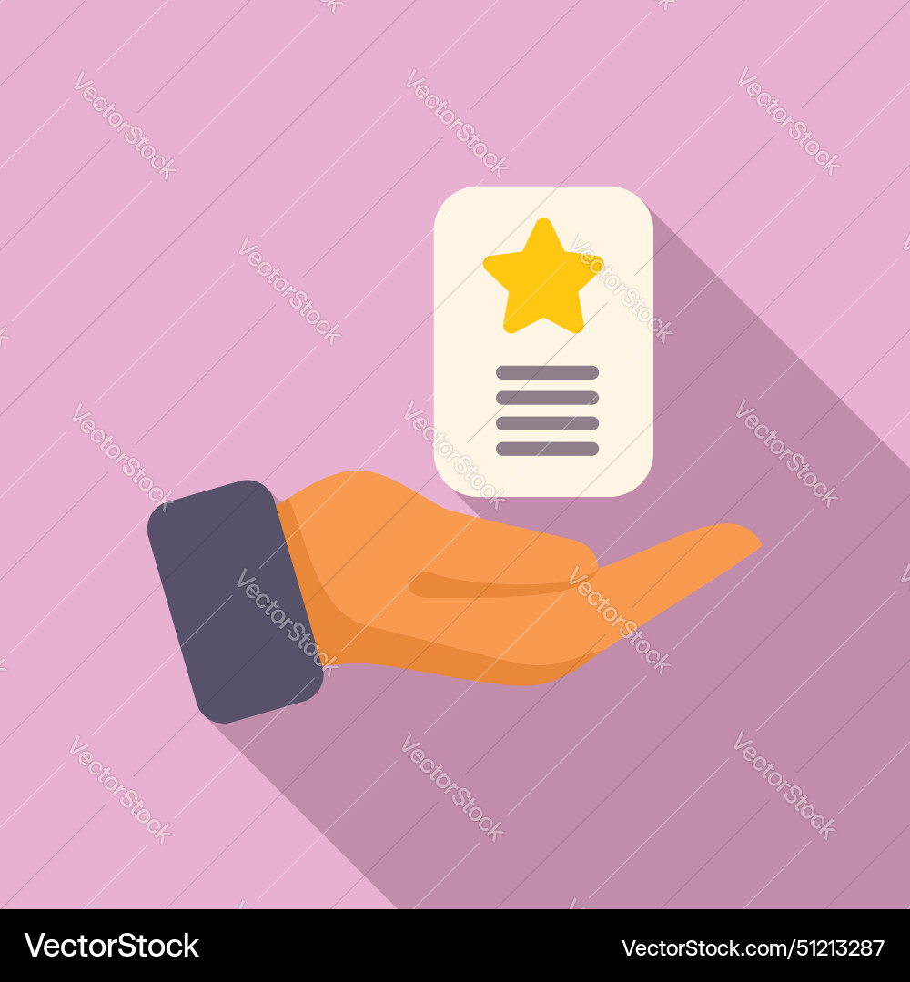 Service marketing care icon flat reward Royalty Free Vector
