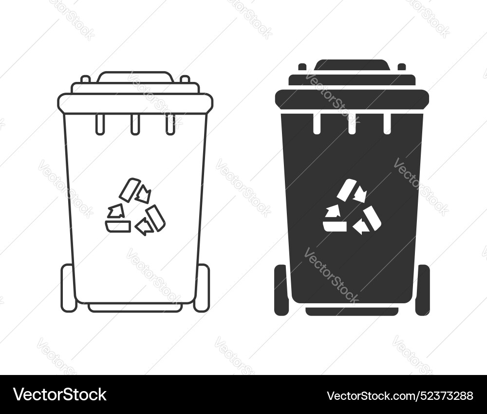 Recycle bins Royalty Free Vector Image - VectorStock