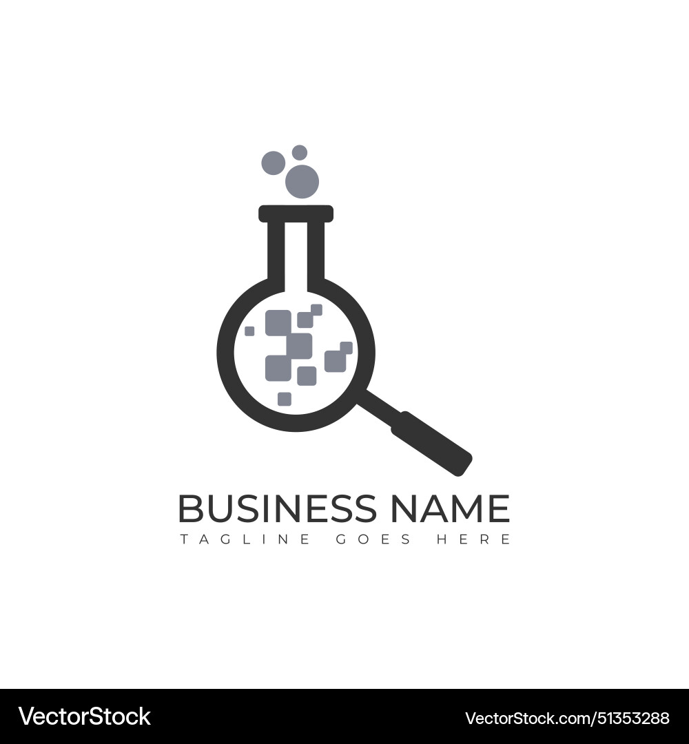 Search lab logo template design Royalty Free Vector Image