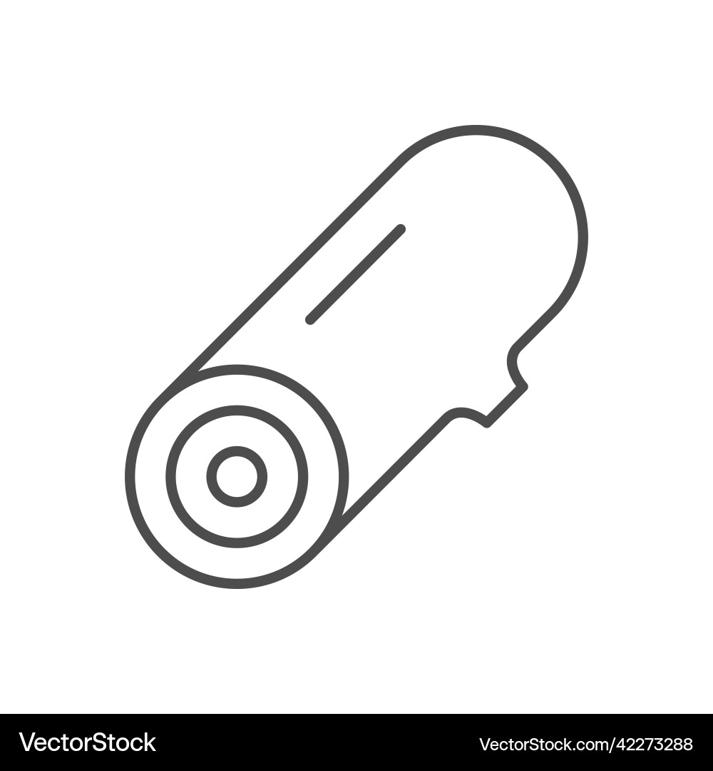 Wood log line outline icon Royalty Free Vector Image