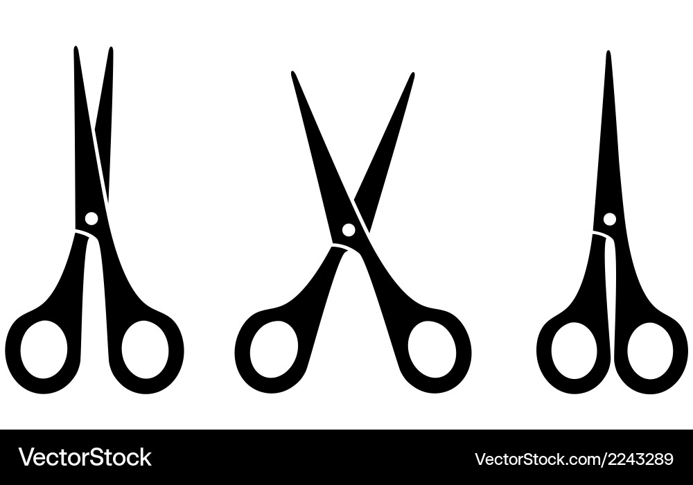 Black scissors Royalty Free Vector Image - VectorStock