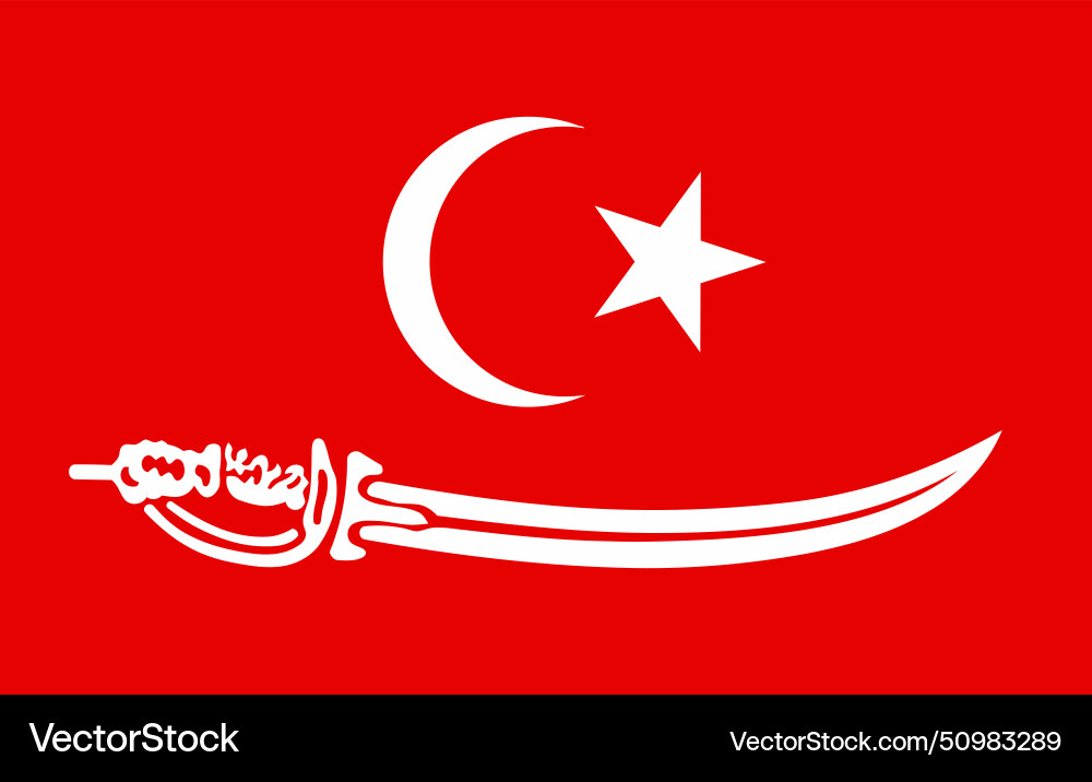 Flag of the aceh sultanate Royalty Free Vector Image