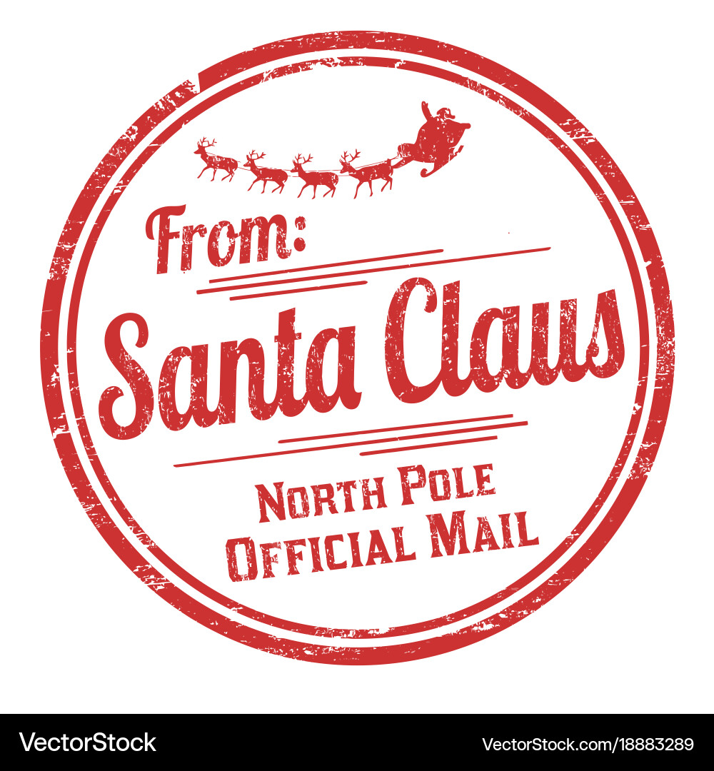 From santa claus grunge rubber stamp Royalty Free Vector
