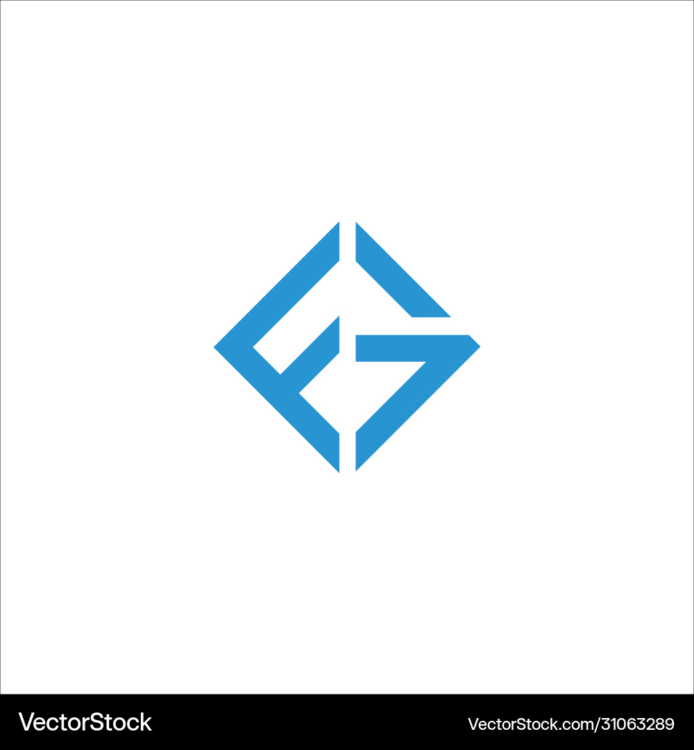 Initial Letter F & G Logo Template Royalty Free Vector