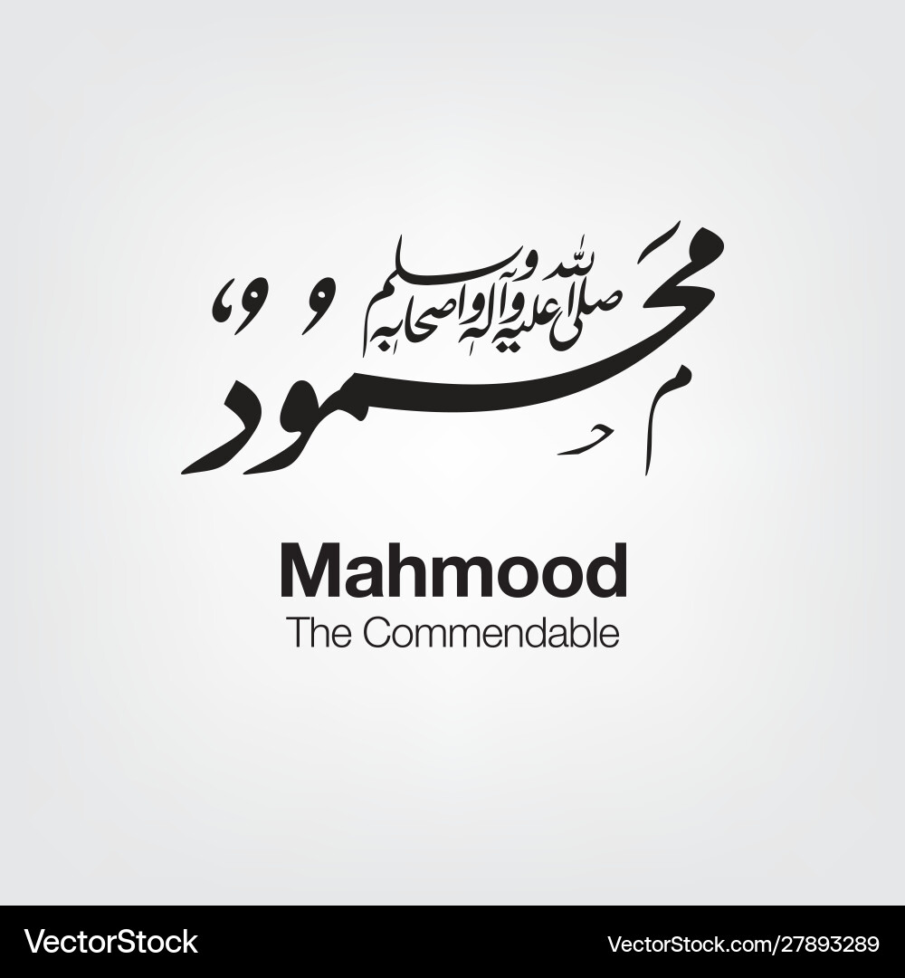 Mahmood Royalty Free Vector Image - VectorStock