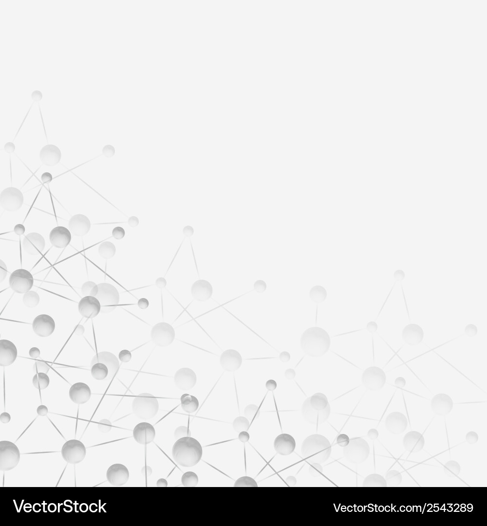 Molecule structure gray background Royalty Free Vector Image