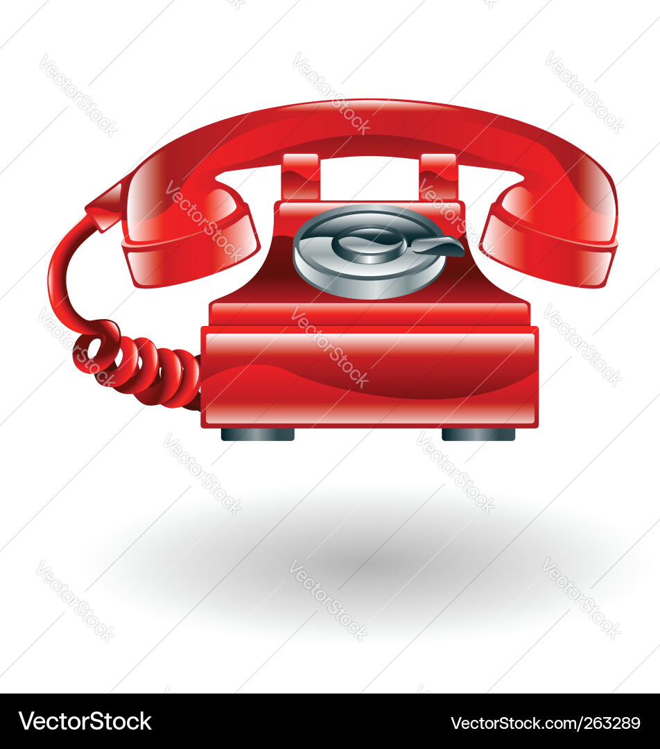 Retro phone Royalty Free Vector Image - VectorStock