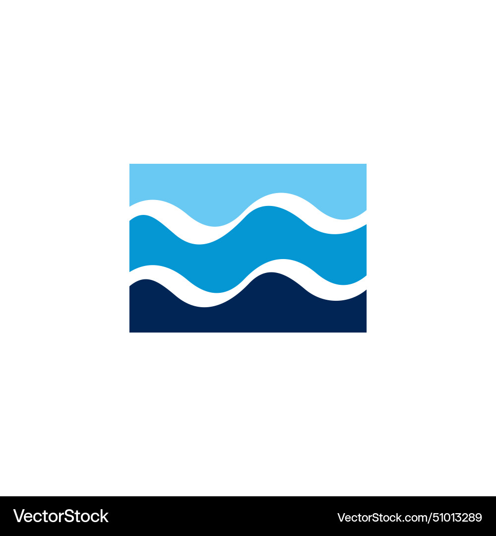Simple wave logo modern Royalty Free Vector Image