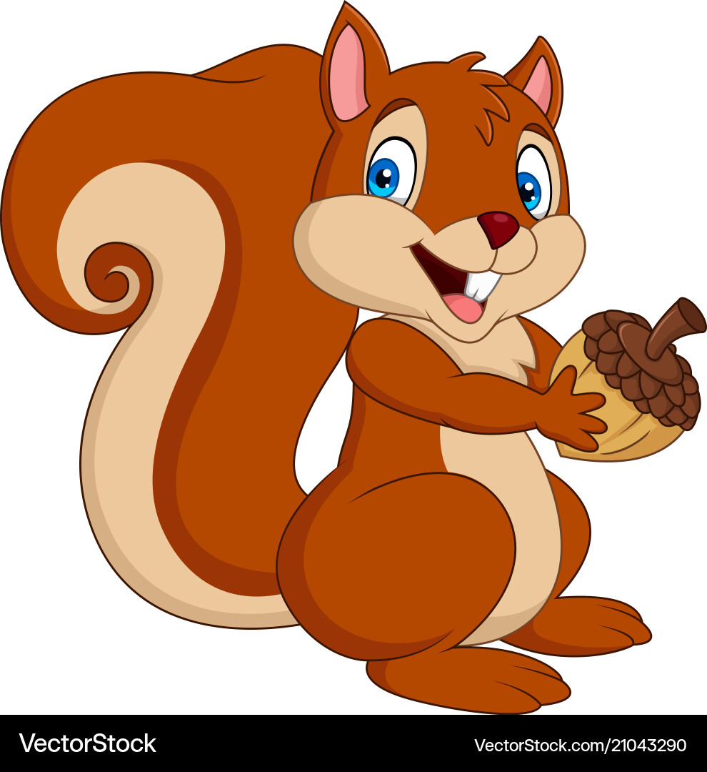 Cartoon Acorn Royalty Free Vector Image Vectorstock Free Acorns Vector