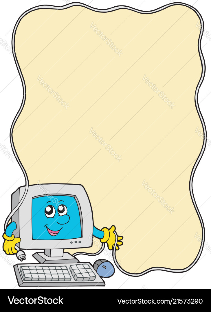 Computer frame Royalty Free Vector Image - VectorStock