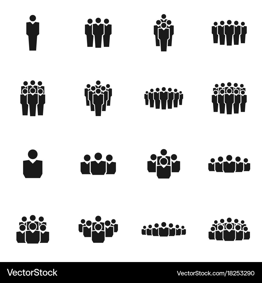 Crowd icon Royalty Free Vector Image - VectorStock
