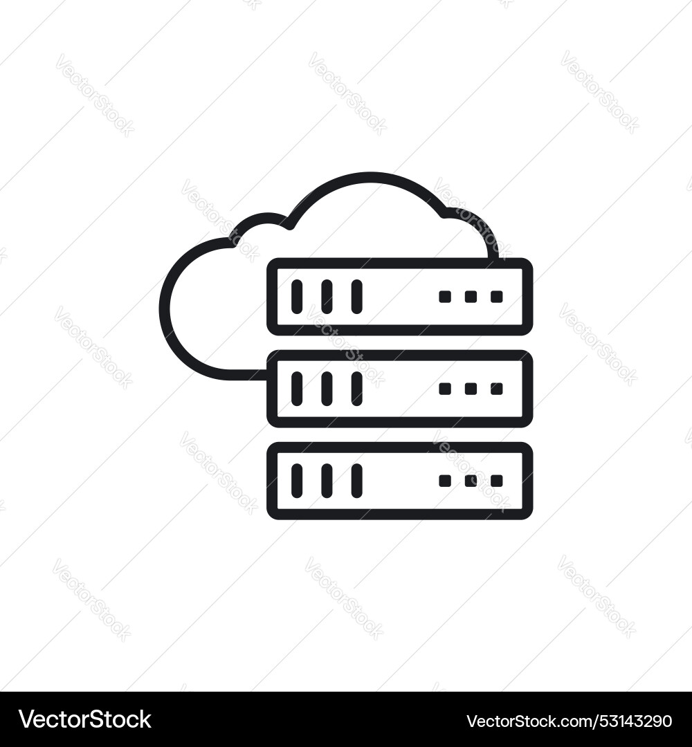 Dedicated server icon symbol on white background Vector Image