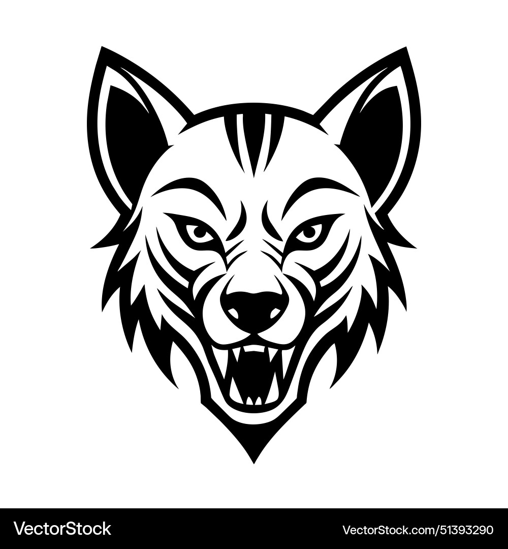 Fierce hyena logo Royalty Free Vector Image - VectorStock