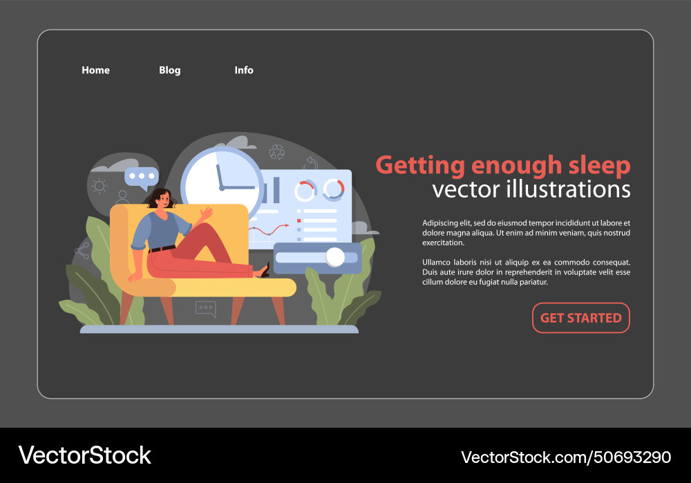 Getting enough sleep scene a calm atmosphere Vector Image
