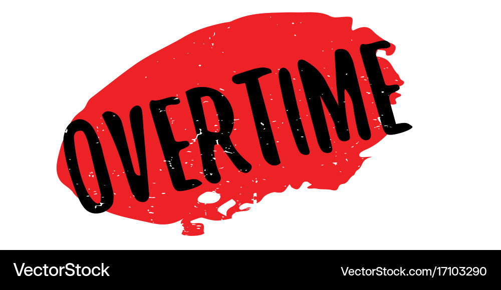 Overtime rubber stamp Royalty Free Vector Image