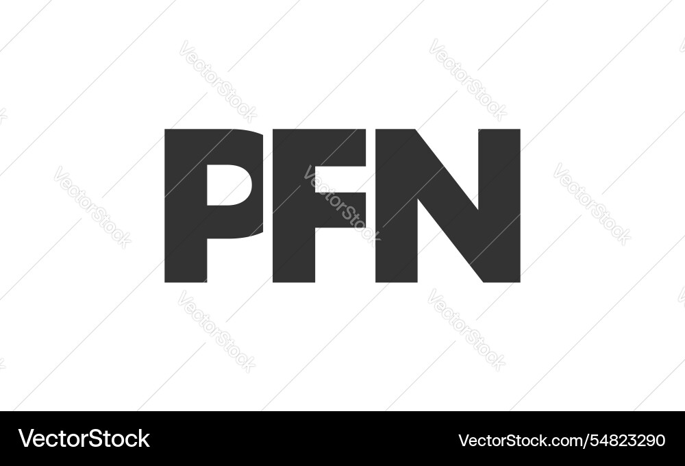 Pfn logo design template with strong and modern Vector Image