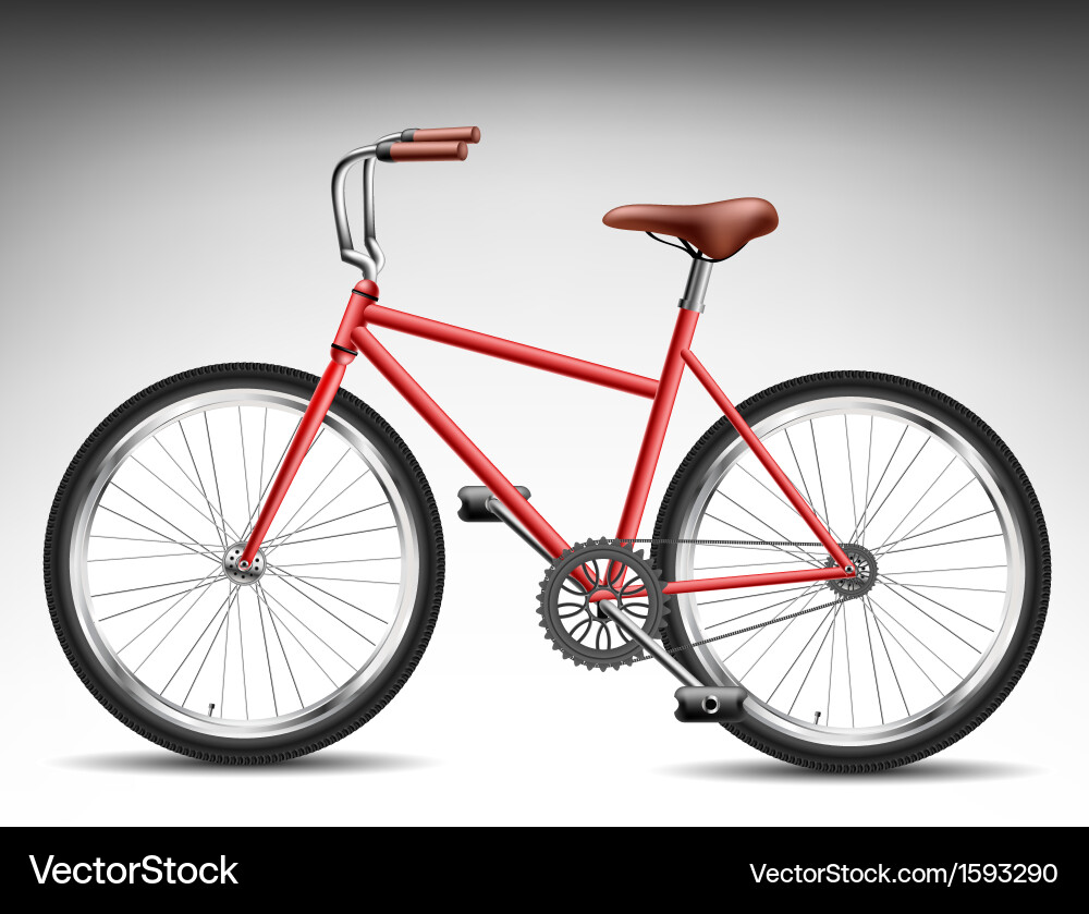 Red Bicycle Side View Royalty Free Vector Image