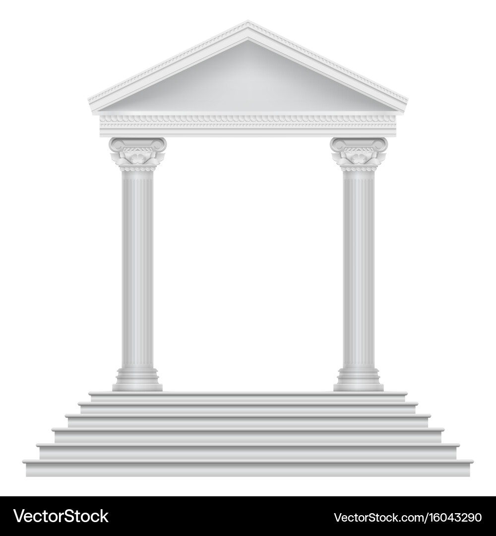 Roman Temple Architecture Royalty Free Vector Image
