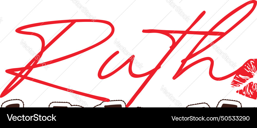 Ruth i love you Royalty Free Vector Image - VectorStock