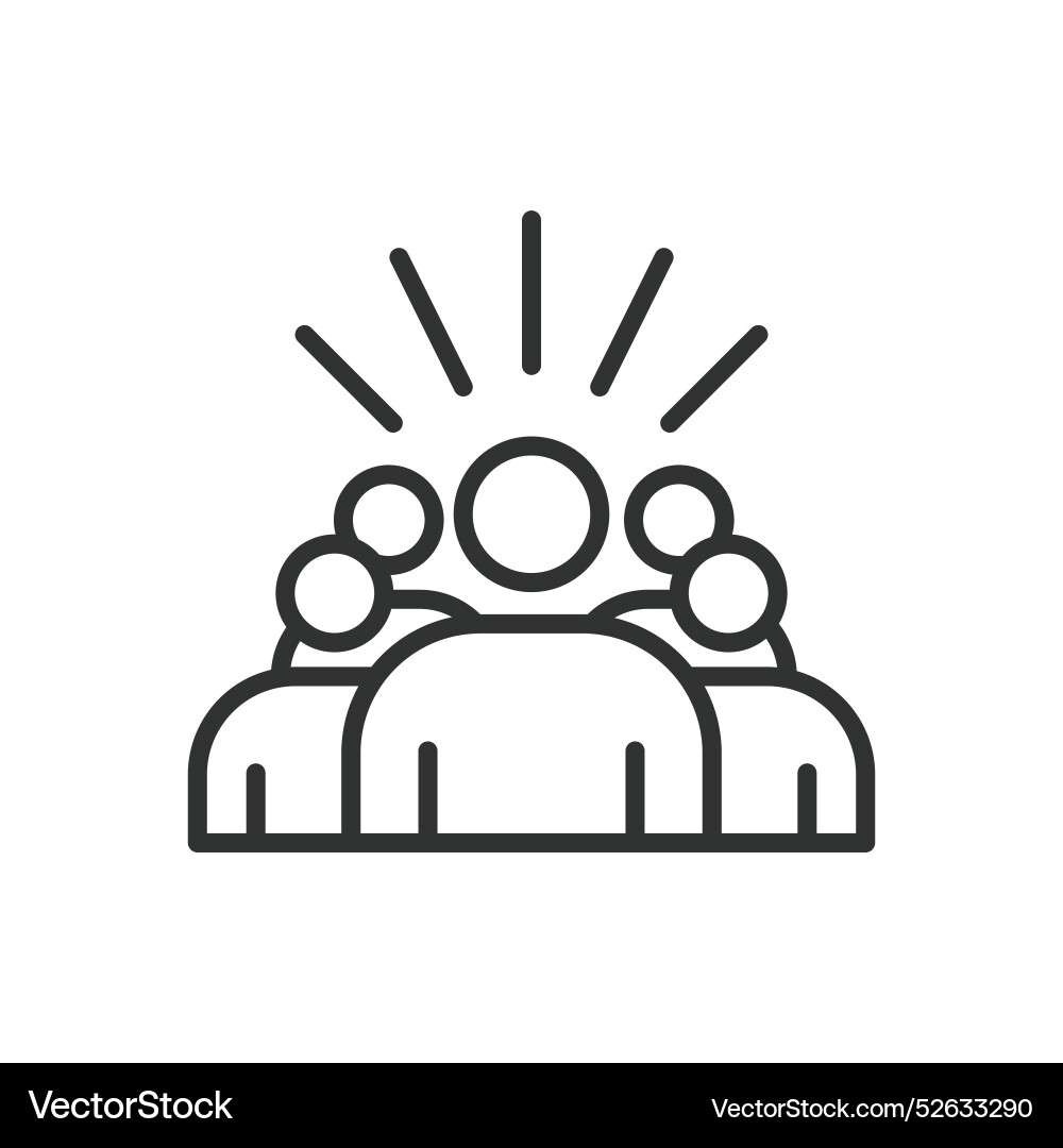 Support groups in line design group therapy Vector Image