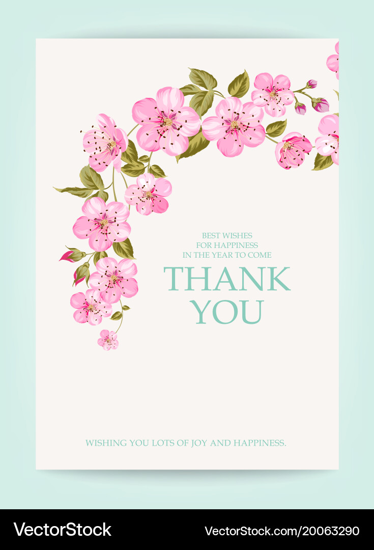 Thank you card Royalty Free Vector Image - VectorStock