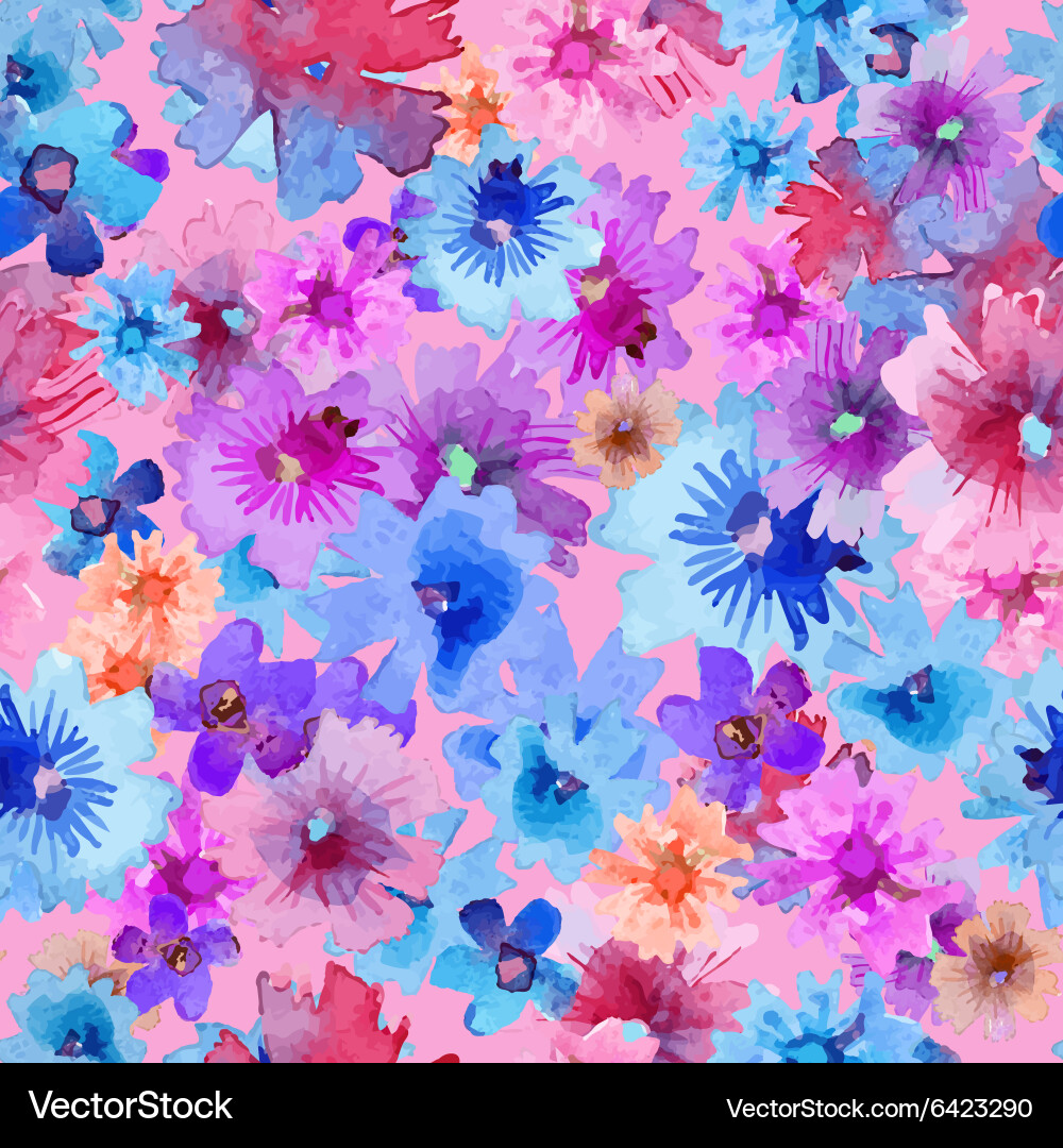 Watercolor Floral Pattern Royalty Free Vector Image
