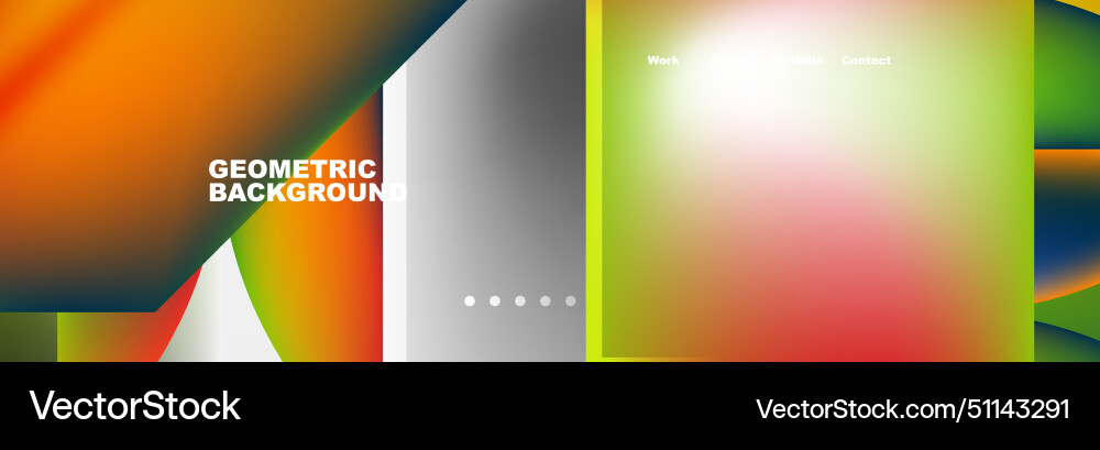 A vibrant pattern of rectangles and circles Vector Image