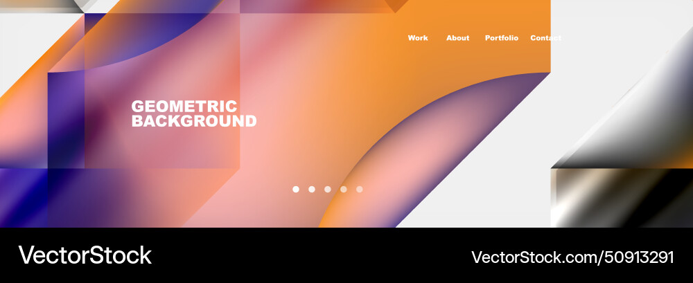 Abstract geometric shapes web design page Vector Image