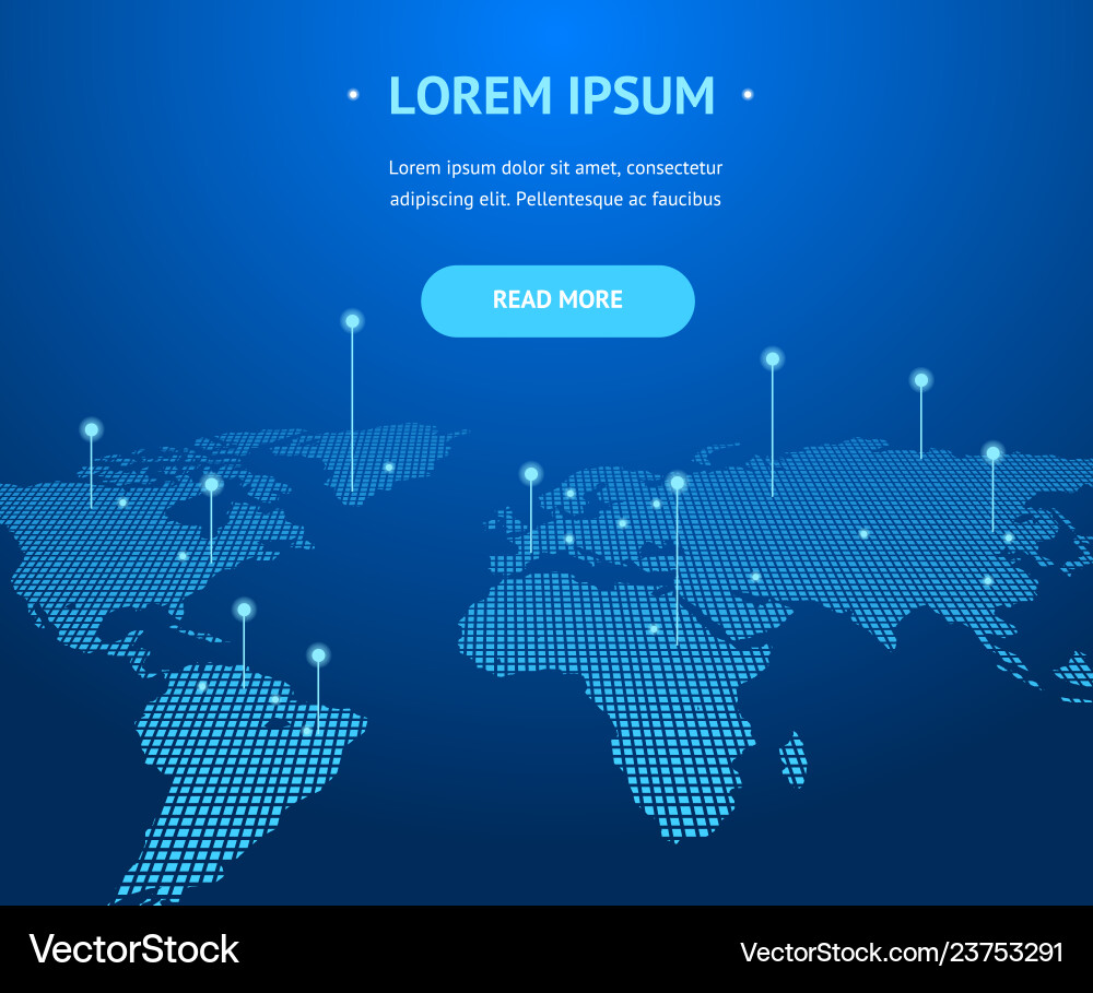 Big data digital communication concept card Vector Image