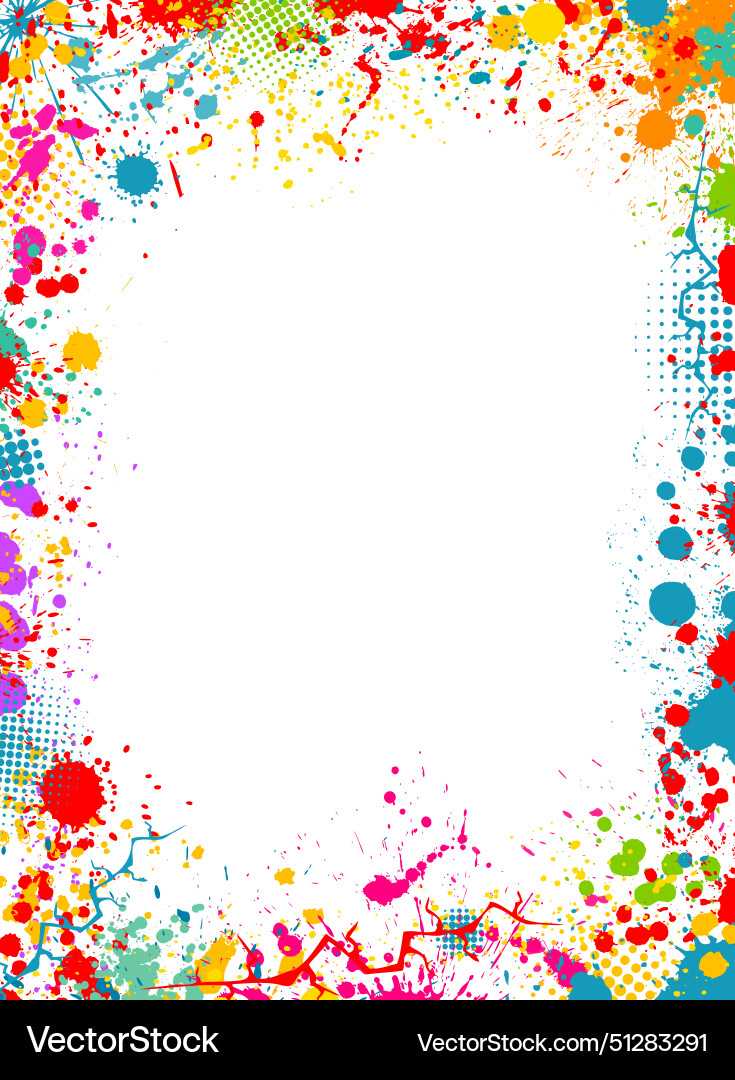 Frame of blots hand drawing not ai Royalty Free Vector Image