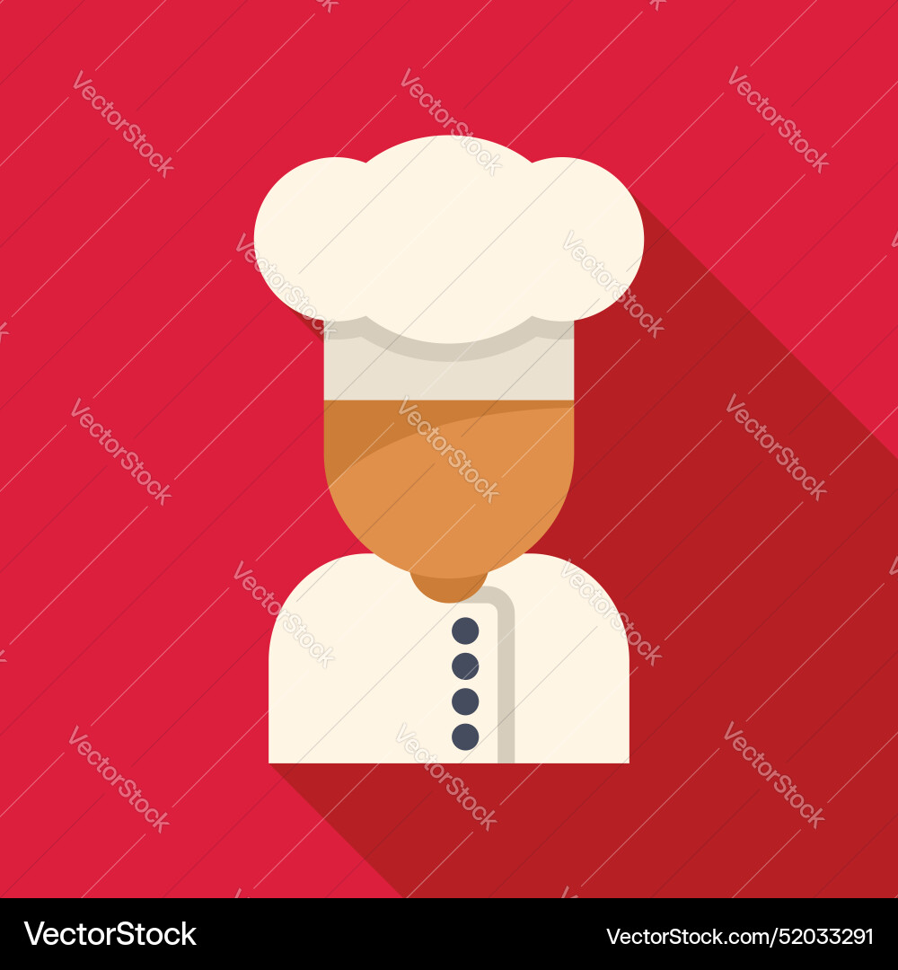 Professional chef wearing white uniform and hat Vector Image