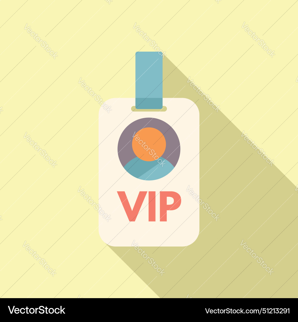 Vip member badge icon flat reward customer Vector Image