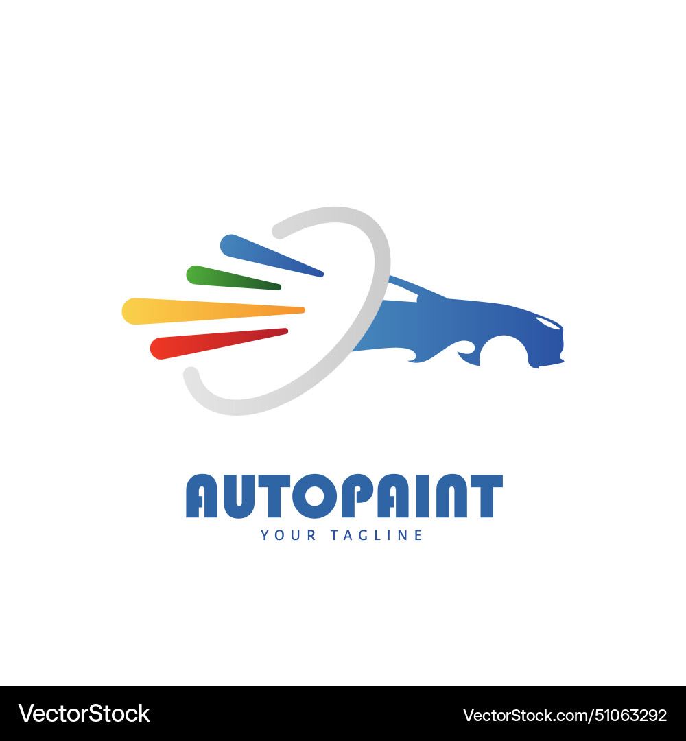 Auto paint colorful logo design symbol Royalty Free Vector