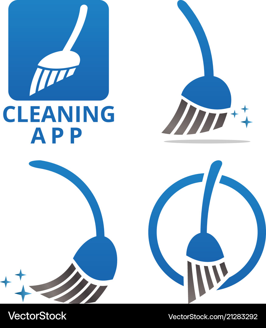 Cleaning Service Logo Concepts Royalty Free Vector Image