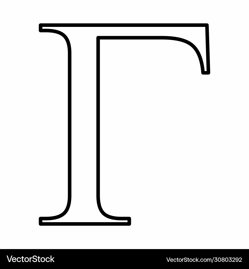 Gamma greek letter icon Royalty Free Vector Image