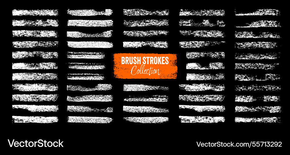 Grunge brush strokes lines ink smudges hand Vector Image