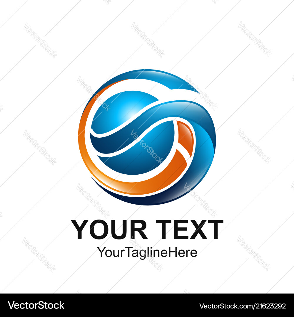 Initial 'G' & 'I' Logo - Circle & Sphere Vector Image