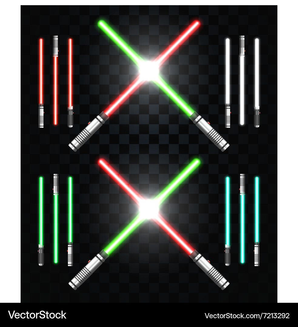 Licht Schwerter Stern Krieg Laser Waffen Schwert Vektorbild
