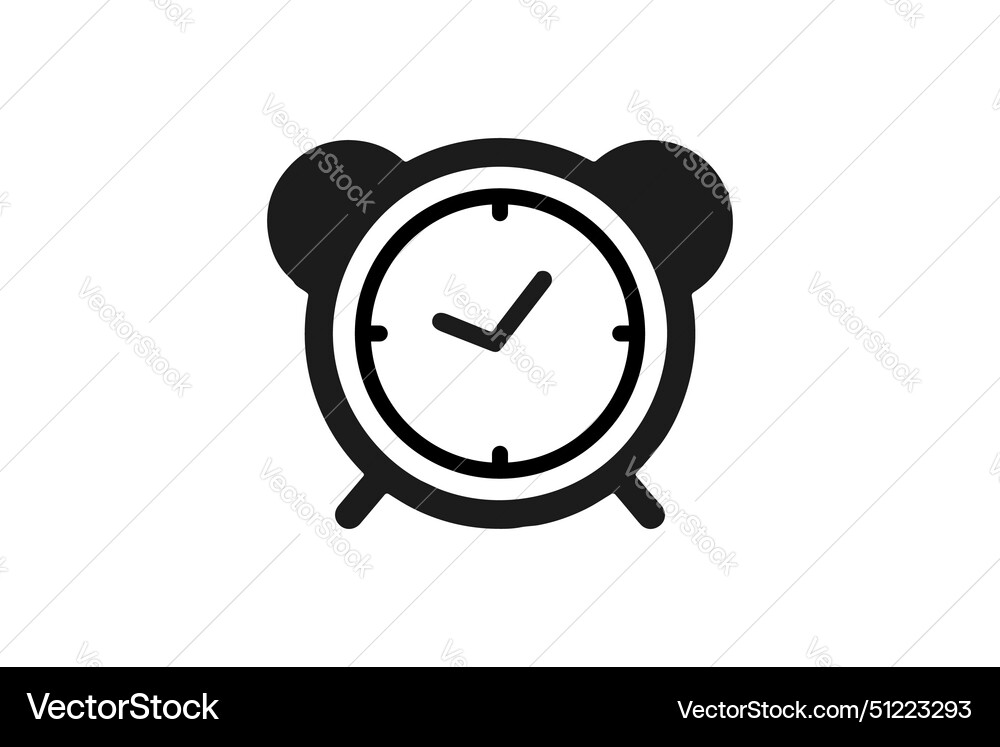 Alarm clock icon reminder symbol time sign Vector Image
