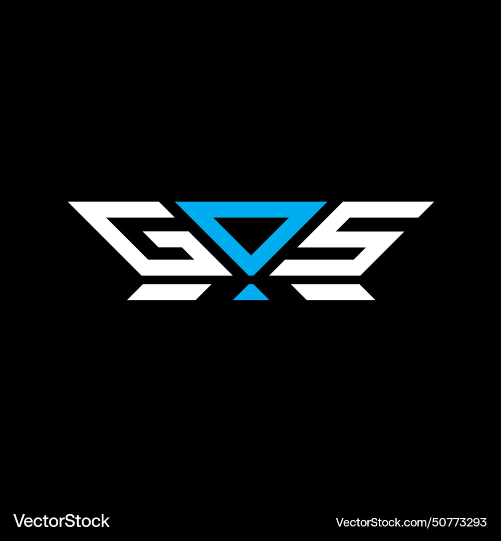 Gos letter logo design simple and modern Vector Image