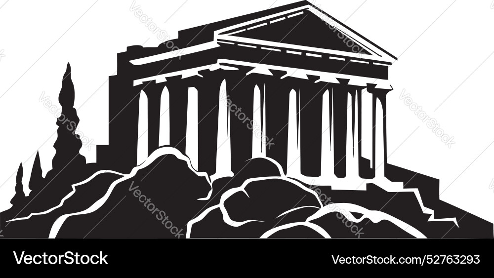 Greek architecture logos designing icons Vector Image