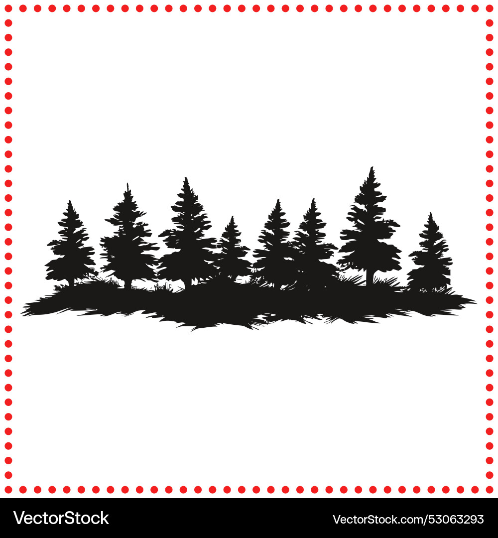 Majestic forest silhouette great for wilderness Vector Image